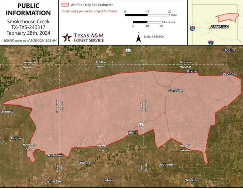 Texas Hit With Second Largest Wildfire In State’s History, Burns Path ...